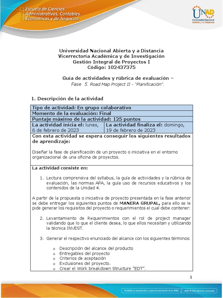 Guía de Actividades y Rúbrica de Evaluación - Unidad 4 - Fase 5 - Road ...