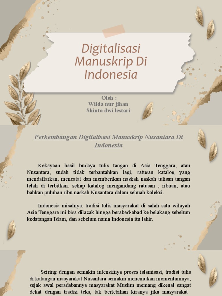 Digitalisasi Manuskrip | PDF