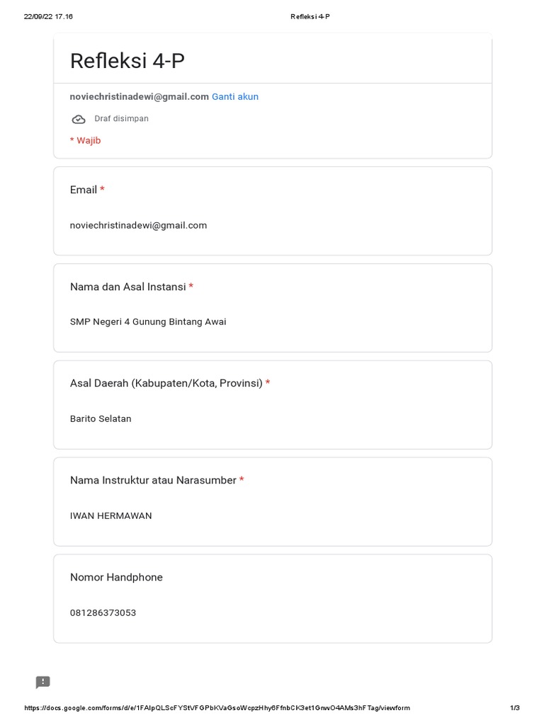 Refleksi 4-P Elaborasi Pemahaman (Modul 1.2) | PDF