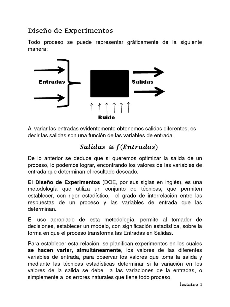 0 Que Es El DOE | PDF | Experimentar | Estadísticas
