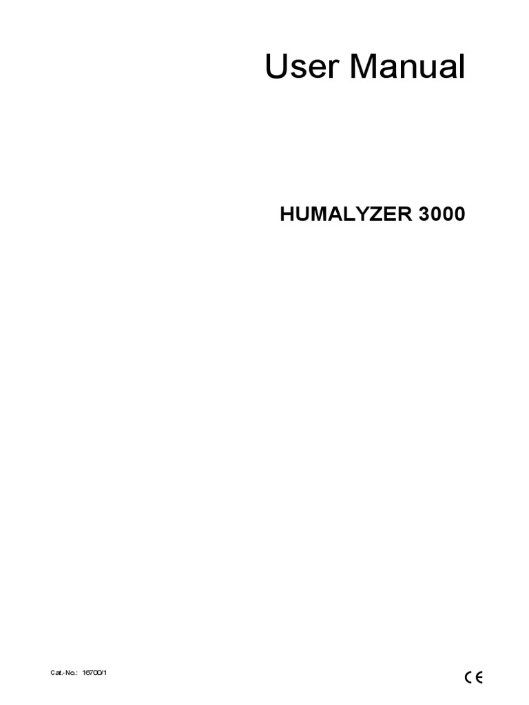 Lab Pros: Humalyzer 3000 Guide | PDF | Power Supply | Optical Filter