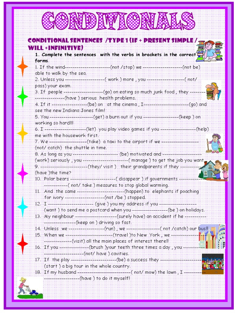 Conditionals 1 2 3 Practice On 3 Pages Grammar Drills - 78008 | PDF