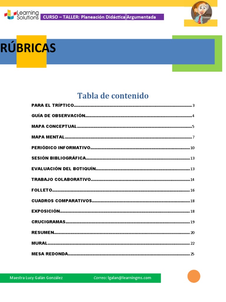 Rúbricas Editables | PDF | Puntuación | Internet