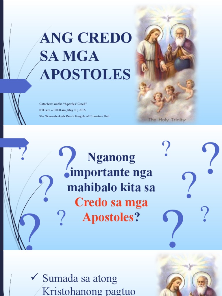 Ang Credo Sa Mga Apostoles | PDF