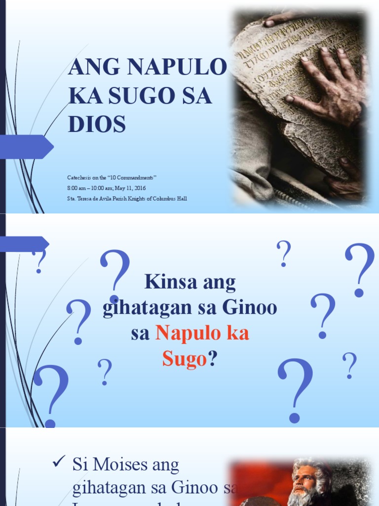Ang Napulo Ka Sugo Sa Dios | PDF