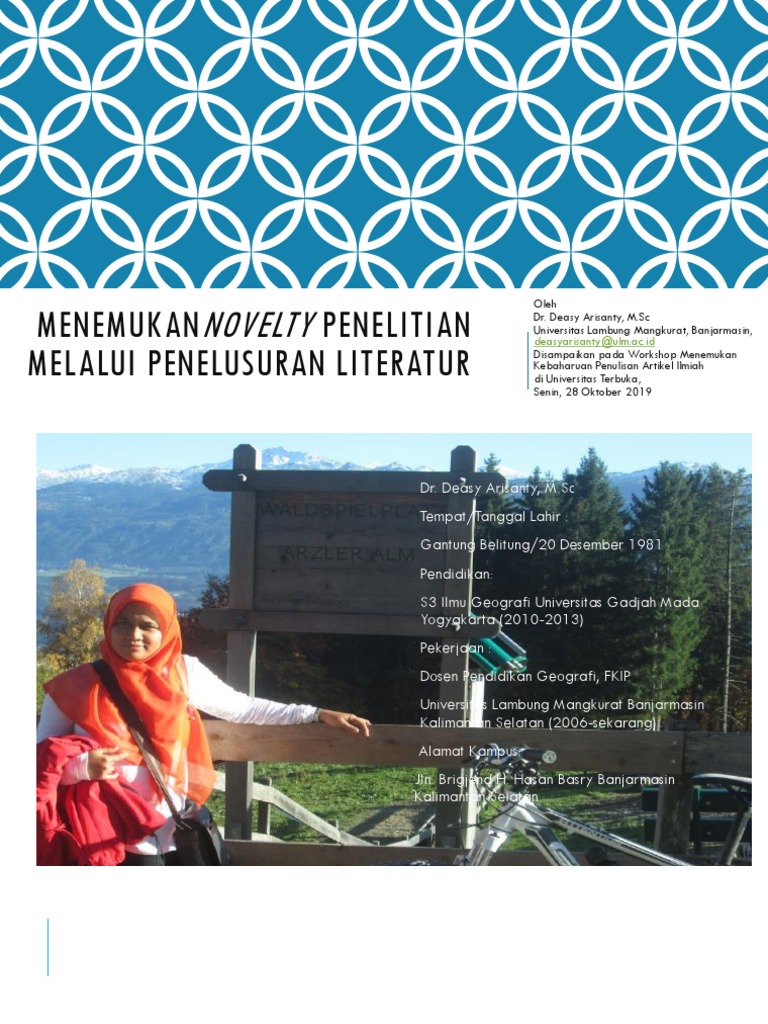 2019 - Deasy Arisanty - Menelusuri Kebaruan Penelitian - UT | PDF
