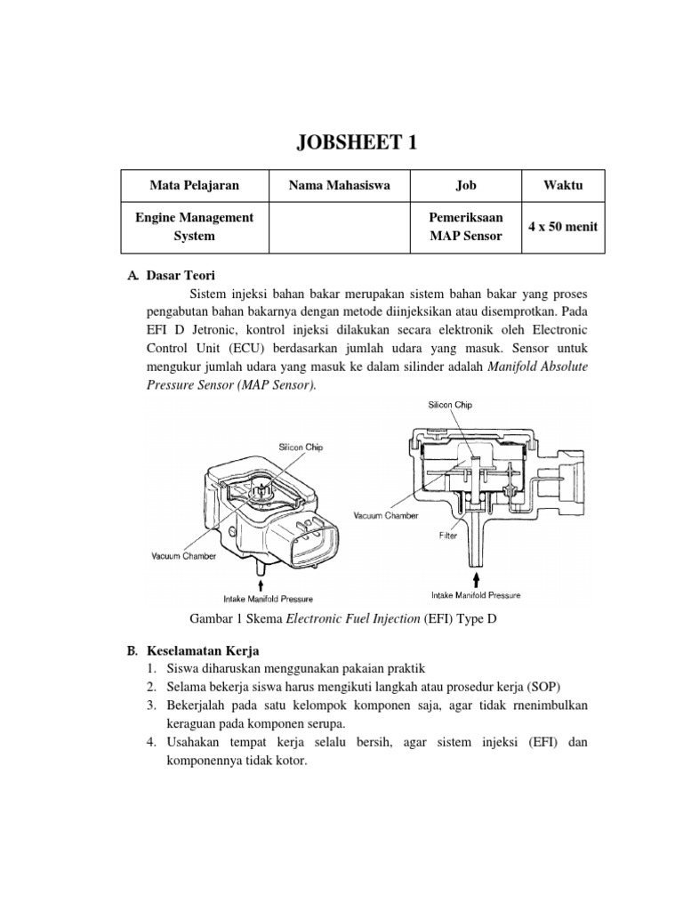 Jobsheet MAP Sensor | PDF