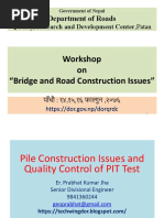 Checklist For Bored Cast In-Situ Piles Boring | PDF