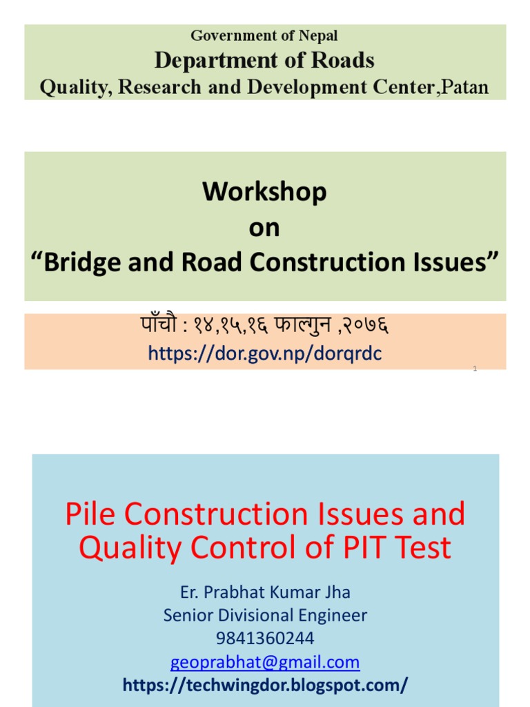 1pile Construction Issues and Quality Control of PIT Test | PDF | Deep ...