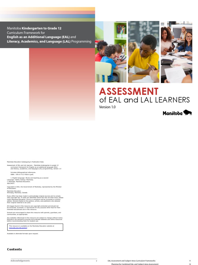 Manitoba - Assessments | PDF | Educational Assessment | English As A ...