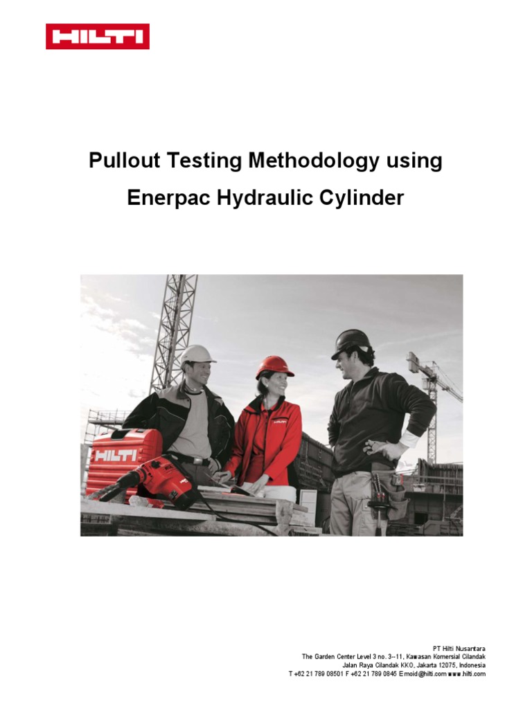 Hilti Pull Out Testing Methodology | PDF | Concrete | Pressure Measurement