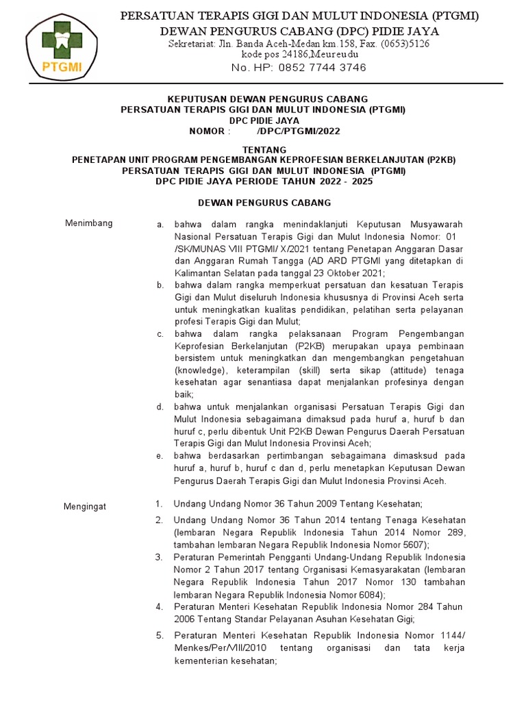 SK P2KB Langsa | PDF