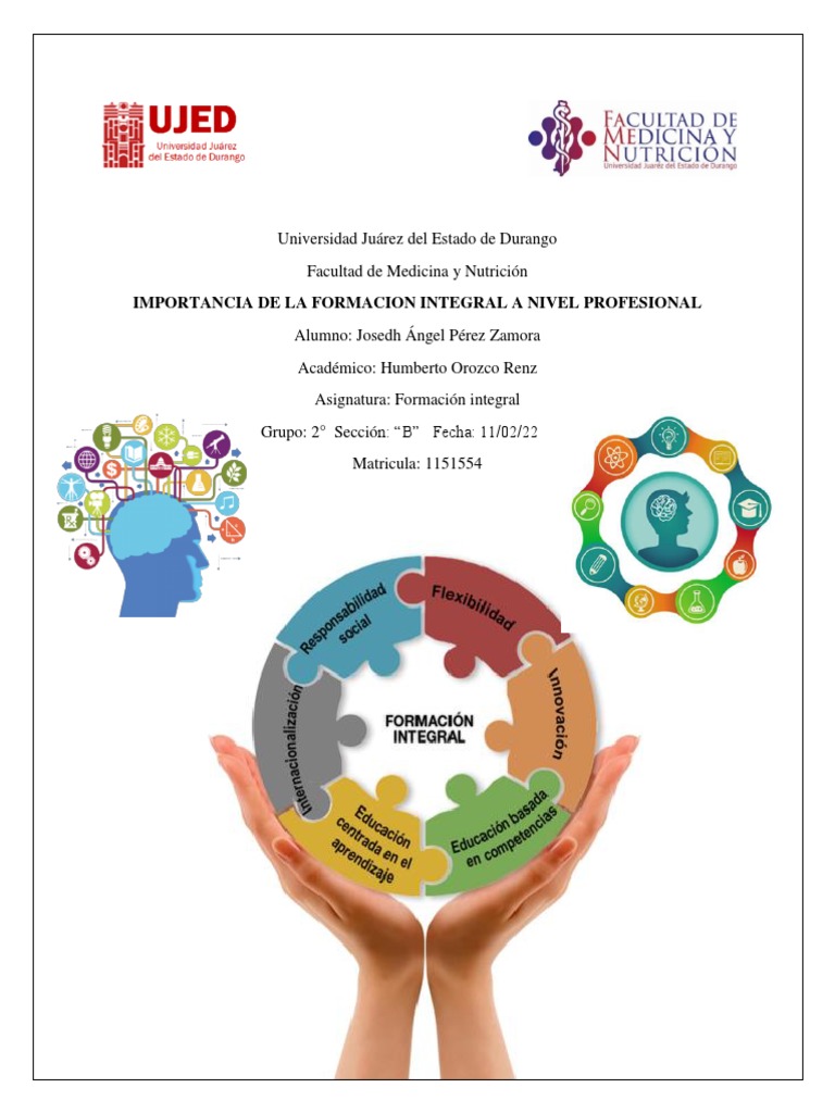 Importancia de La Formacion Integral A Nivel Profesional | PDF | Nutrición | Dieta y nutrición