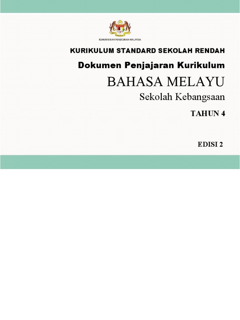 01 - DPK 2.0 Bahasa Melayu SK Tahun 4 | PDF