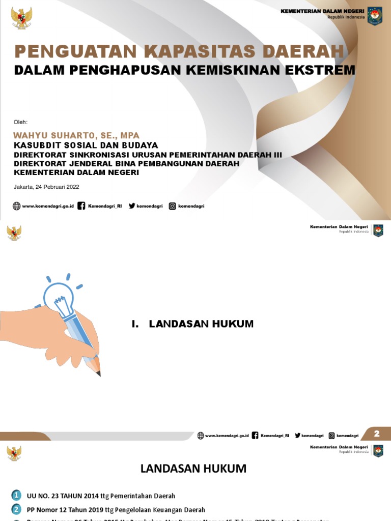 Wahyu Suharto - Penguatan Kapasitas Daerah Dalam Penghapusan Kemiskinan Ekstrem | PDF