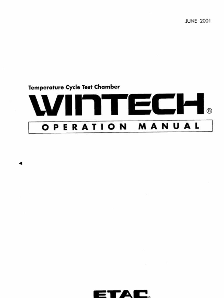 WINTECH Operation Manual | PDF