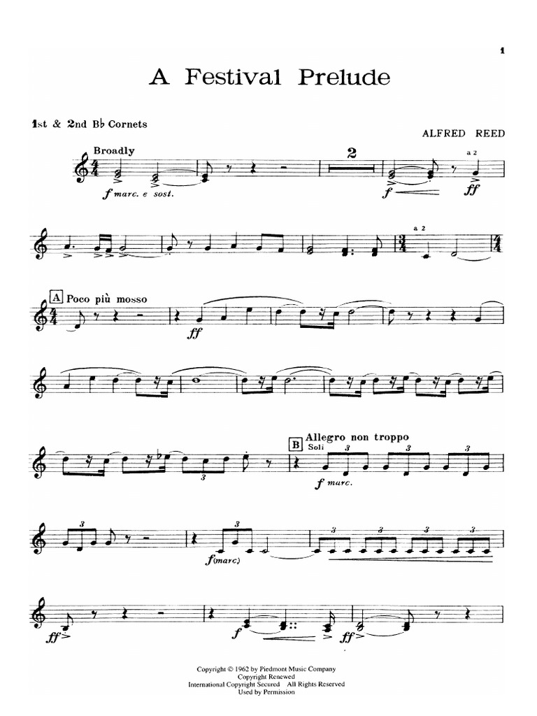 A-Festival-Prelude-Trumpets 1st | PDF