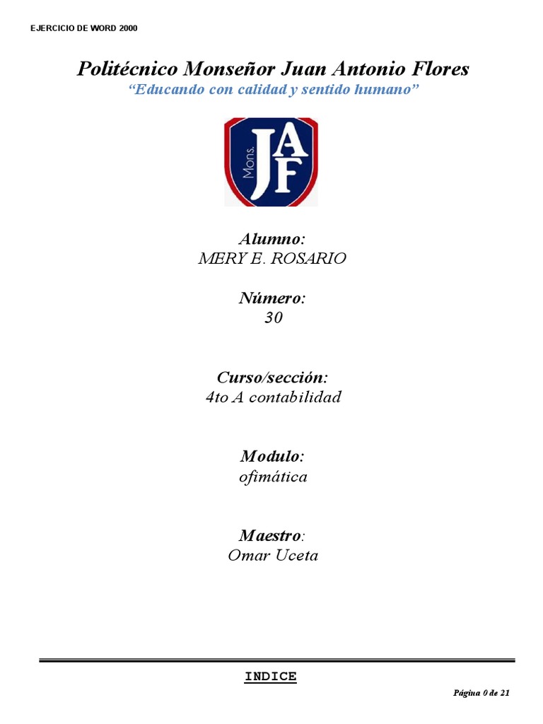 Ejercicio Práctico Word | PDF