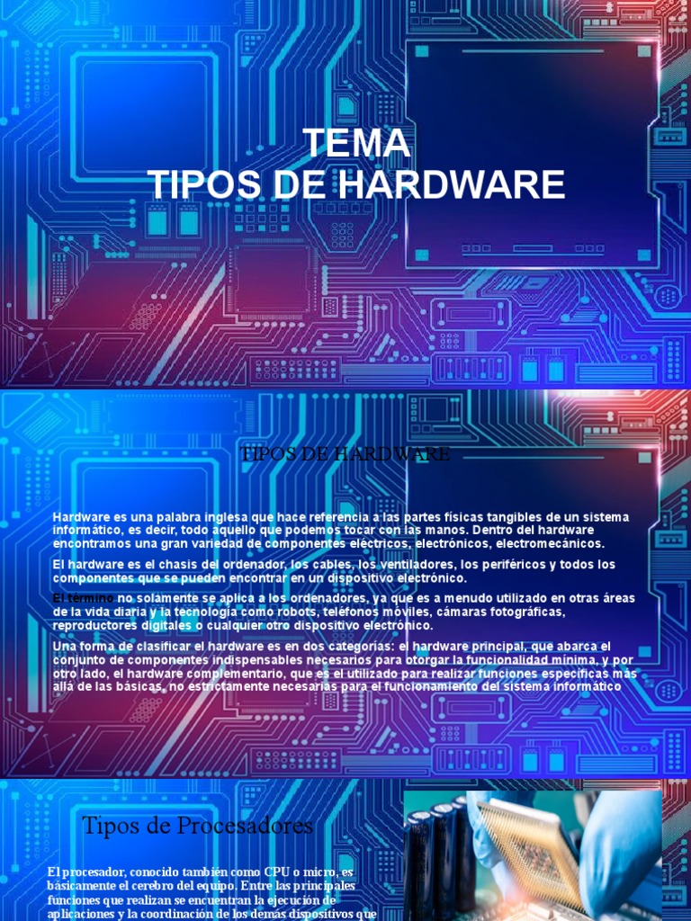 Tipos de Hardware y Procesadores | PDF | Memoria de acceso aleatorio ...