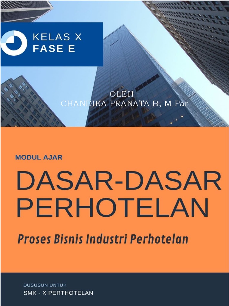 Modul Ajar 1 - Dasar-Dasar Perhotelan - Elemen 1 | PDF