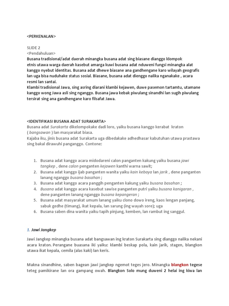 Isi PPT Pakaian Adat | PDF