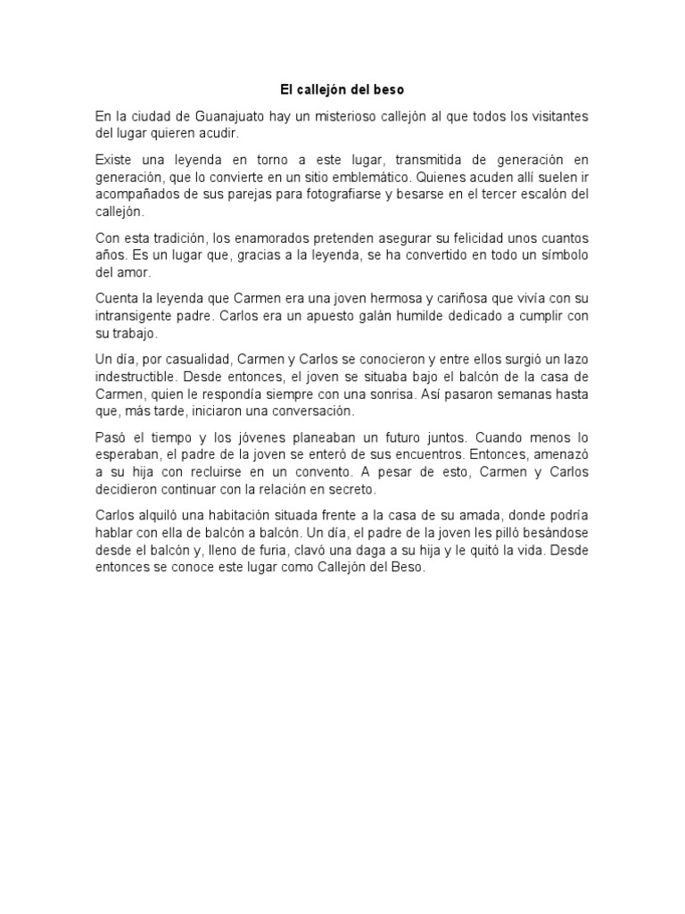 El Callejón Del Beso | PDF