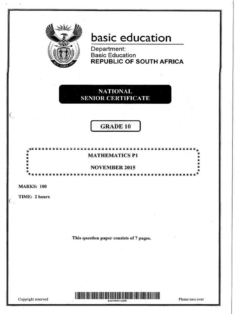 Maths P1 | PDF