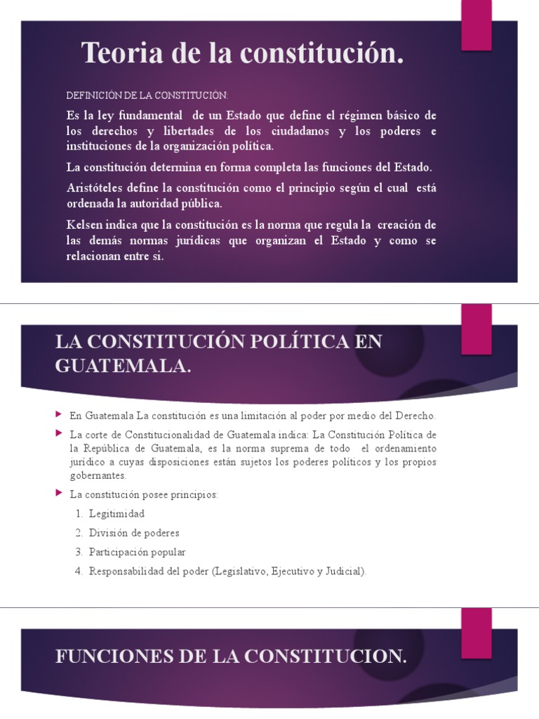 Teoria de La Constitución 5-3-22 | PDF | Constitución | Separación de ...