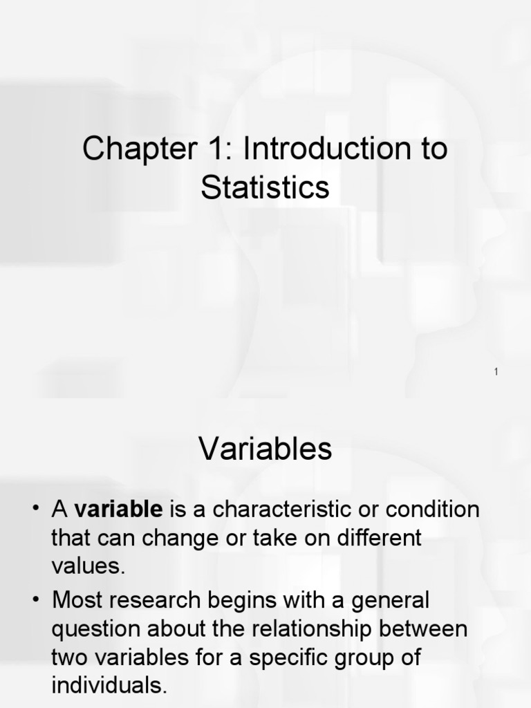 Chapter 1 | PDF | Statistics | Level Of Measurement