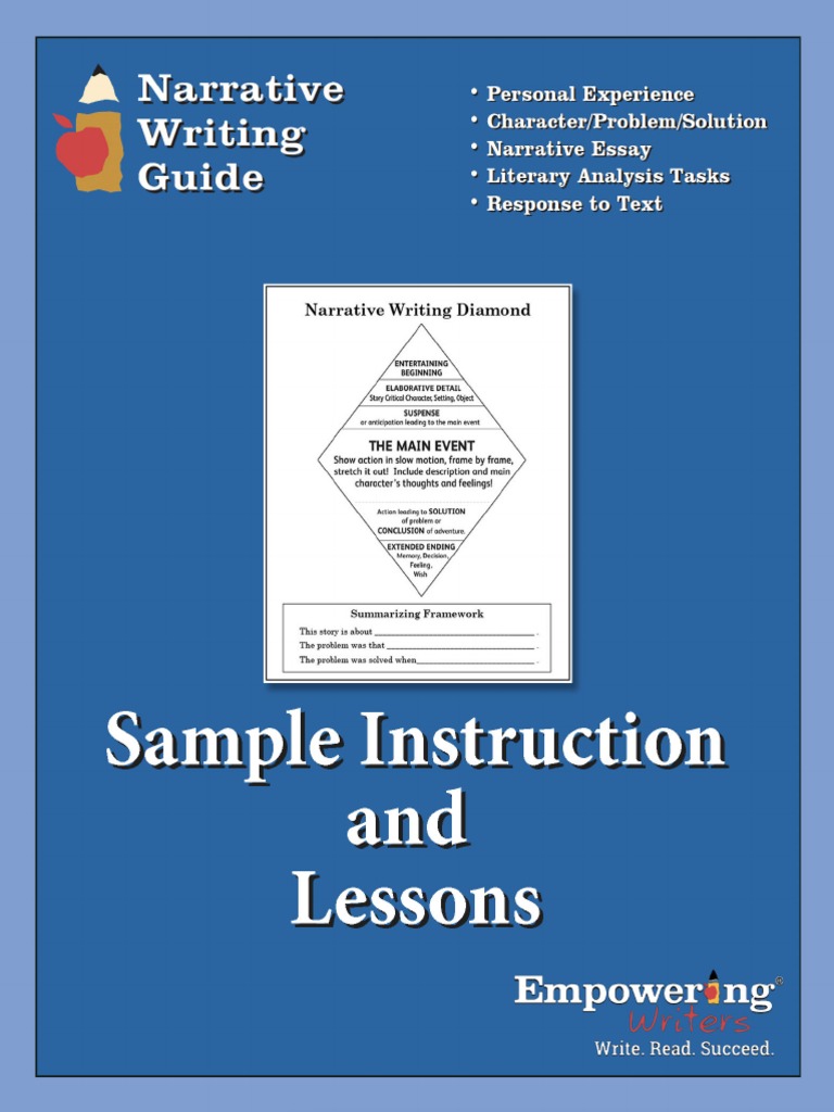 EW Narrative Writing Instruction and Lesson Sample-1 | PDF | Narrative ...
