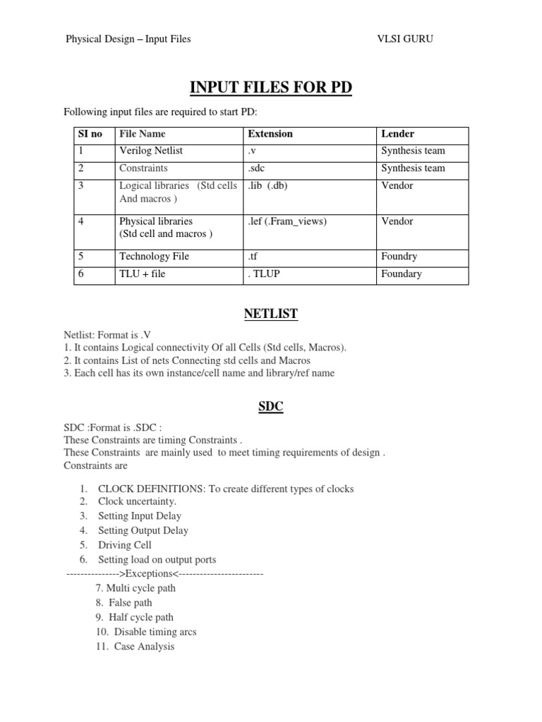 3.input Files For PD | PDF | Electronics | Electricity