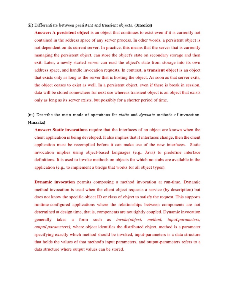 Persistent vs Transient Objects Explained | PDF