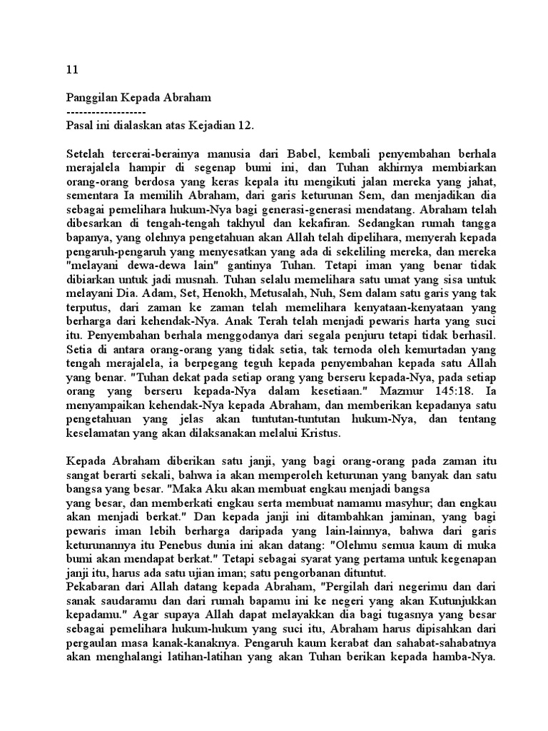 11.panggilan Kepada Abraham | PDF 11.panggilan Kepada Abraham | PDF