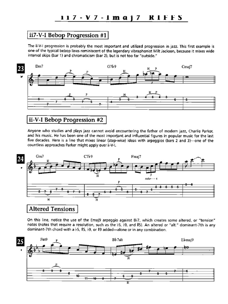 Ii7 - V7 - I7 Major Riffs (7 - 12 Tonos) | PDF