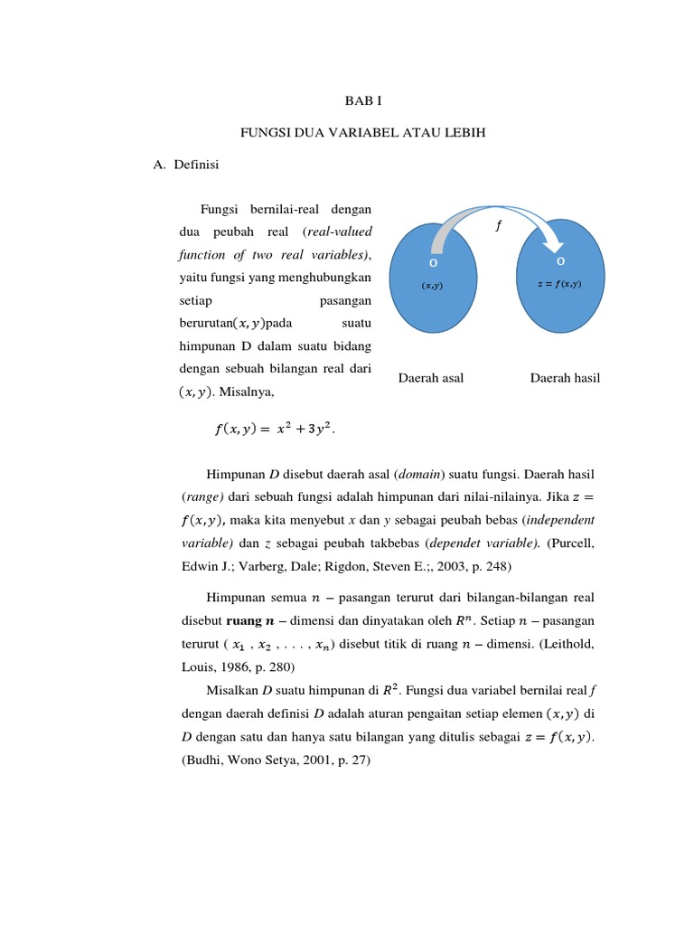 Definisi dan Grafik Fungsi Dua Variabel | PDF
