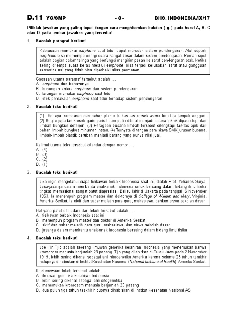 BHS. INDONESIA - Paket3 - WSol | PDF