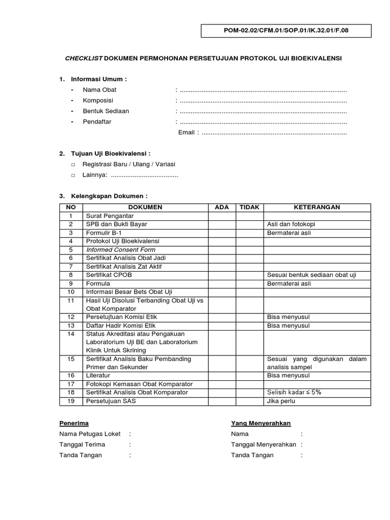 Checklist Permohonan PPUB | PDF