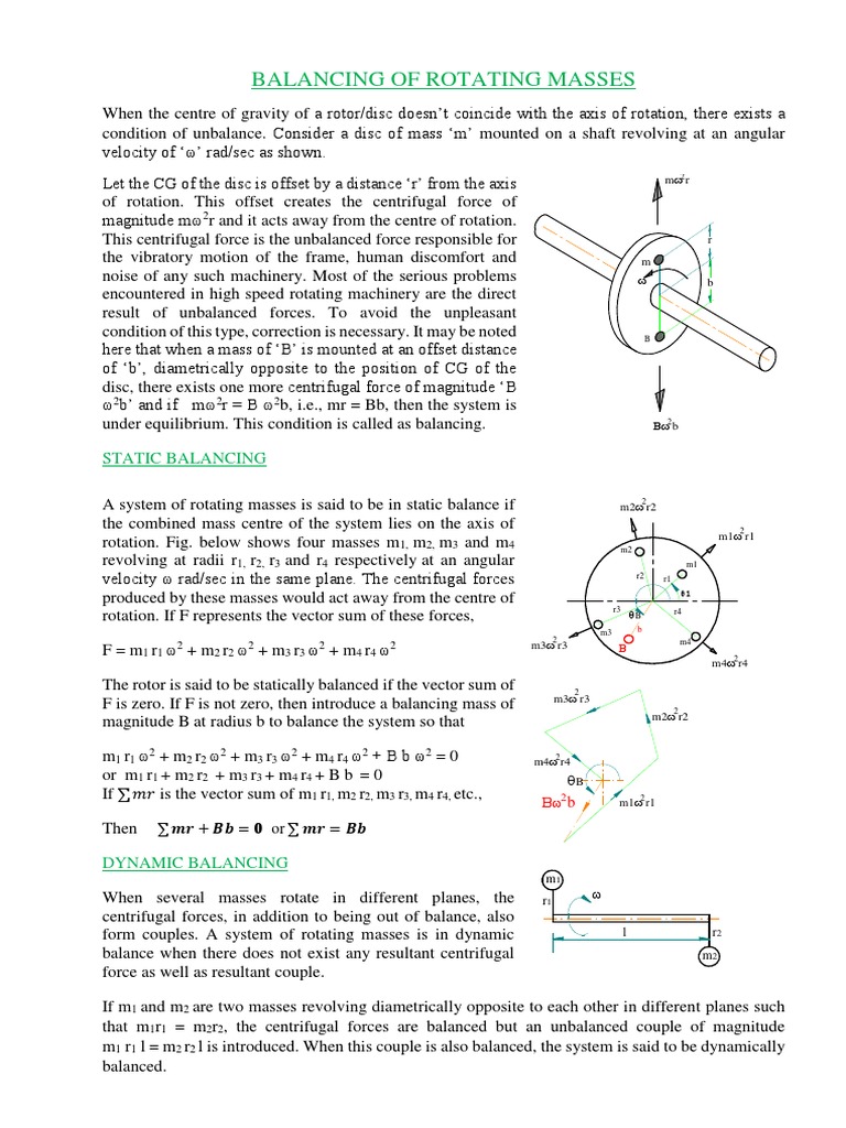 4-Problems-Balancing-Rotating Masses | PDF | Angle | Rotation Around A Fixed Axis