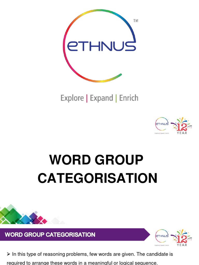 Word Group Categorization1 Advanced | PDF | Puberty | Adolescence