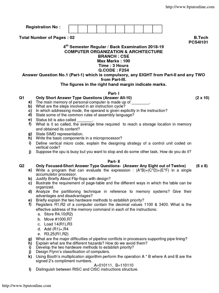 Bput Coa | PDF | Cpu Cache | Central Processing Unit