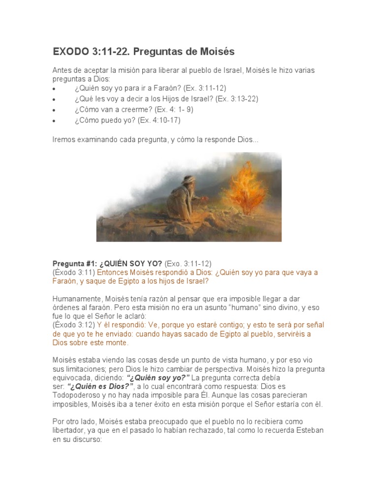 Exodo 3 | PDF | Moisés | Libro del éxodo