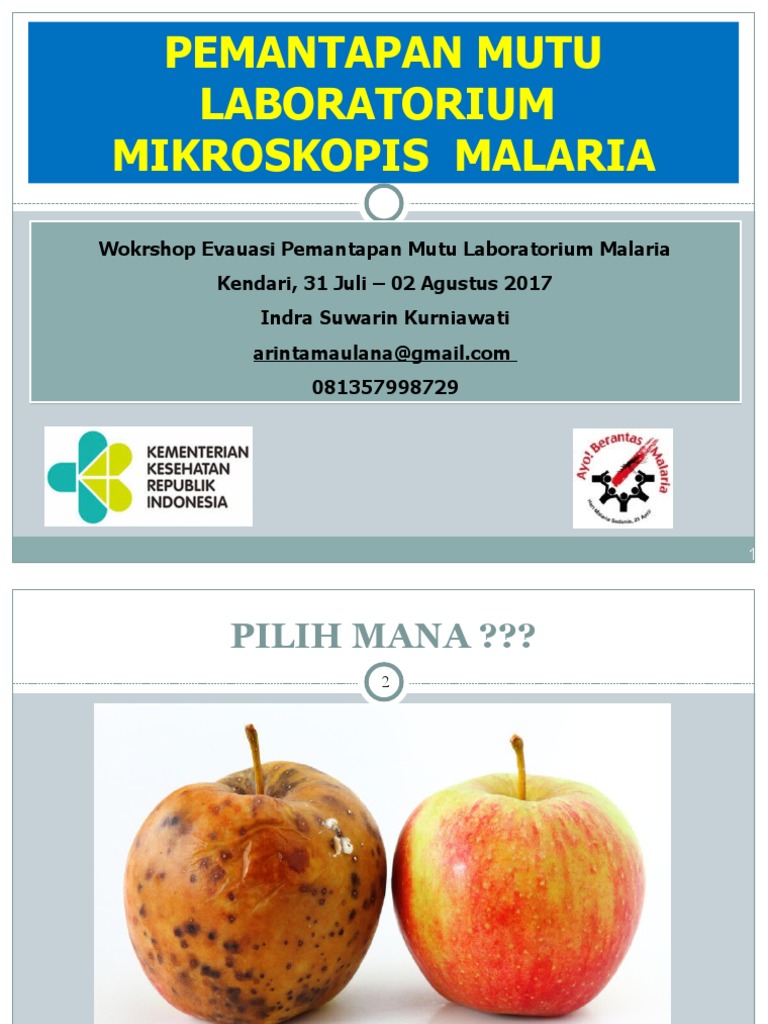 Pemantapan Mutu Lab Malaria | PDF | Kesehatan Holistik | Sains & Matematika