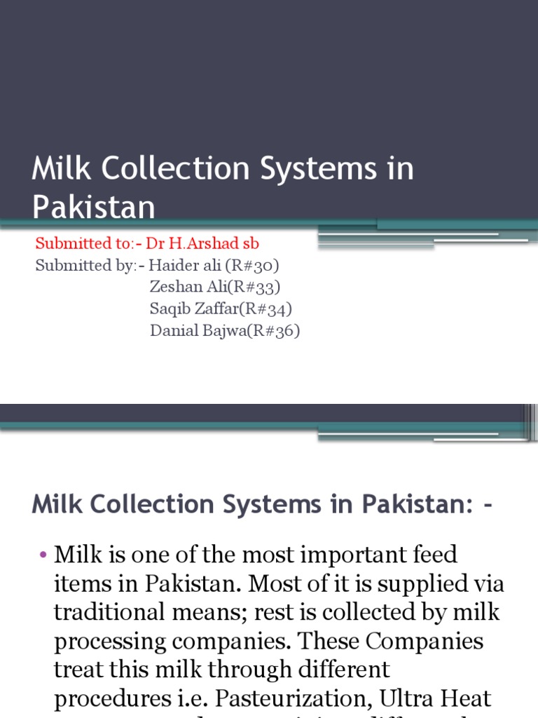 Milk Collection Systems in Pakistan | PDF | Milk | Dairy