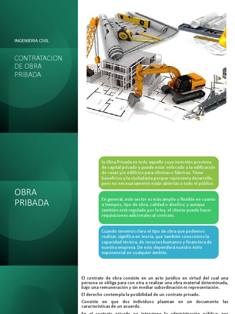 2 Contratacion de Obra Pribada | PDF | Precios | Contratista general