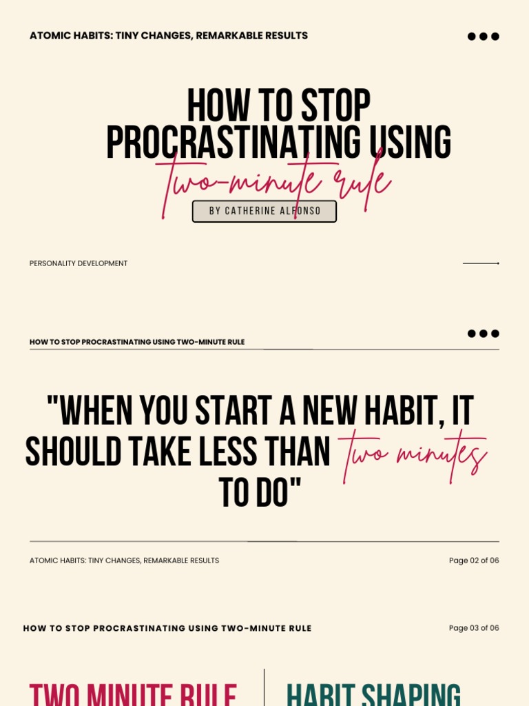 Two Minute Rule | Download Free PDF | Habits Two Minute Rule | Download Free PDF | Habits