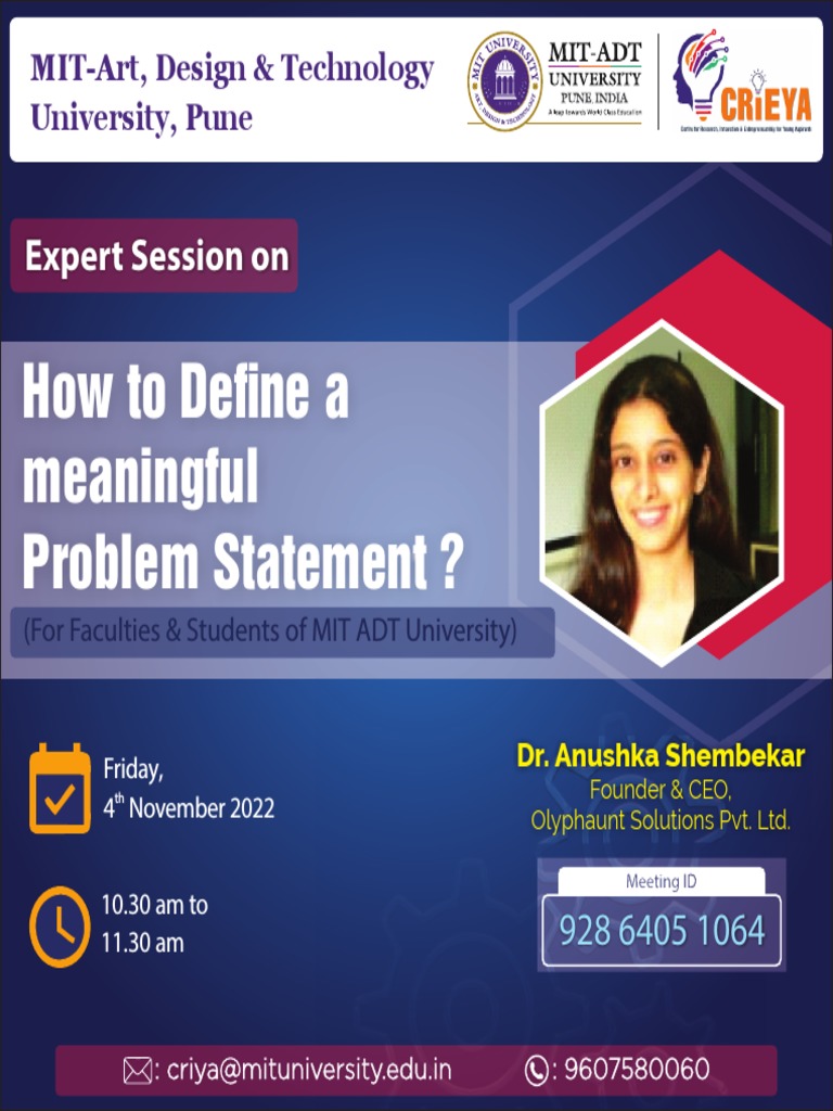 CRIEYA Expert Session Flyer | PDF