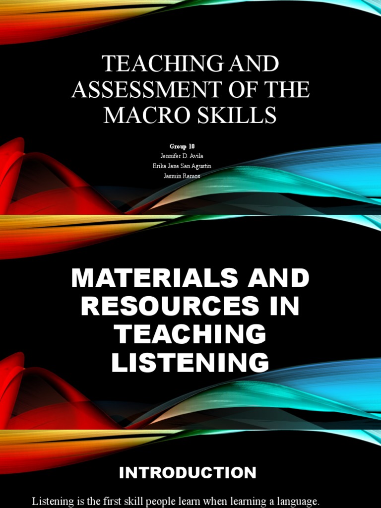 Macro Skills Reporting | PDF | Reading Comprehension | Learning