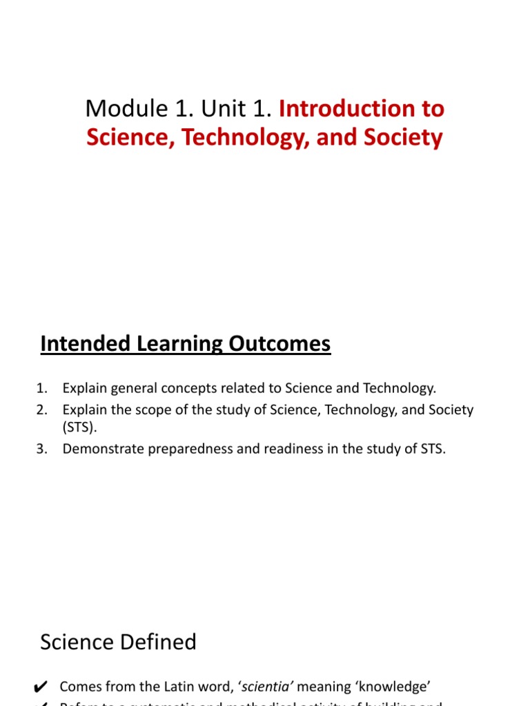 Module 1 Section 1 Lecture Slides Pdf Science Robot