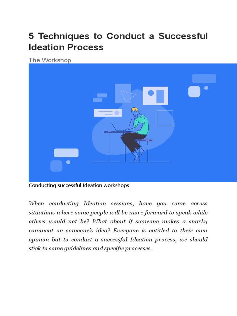 5 Techniques To Conduct A Successful Ideation Process | PDF ...