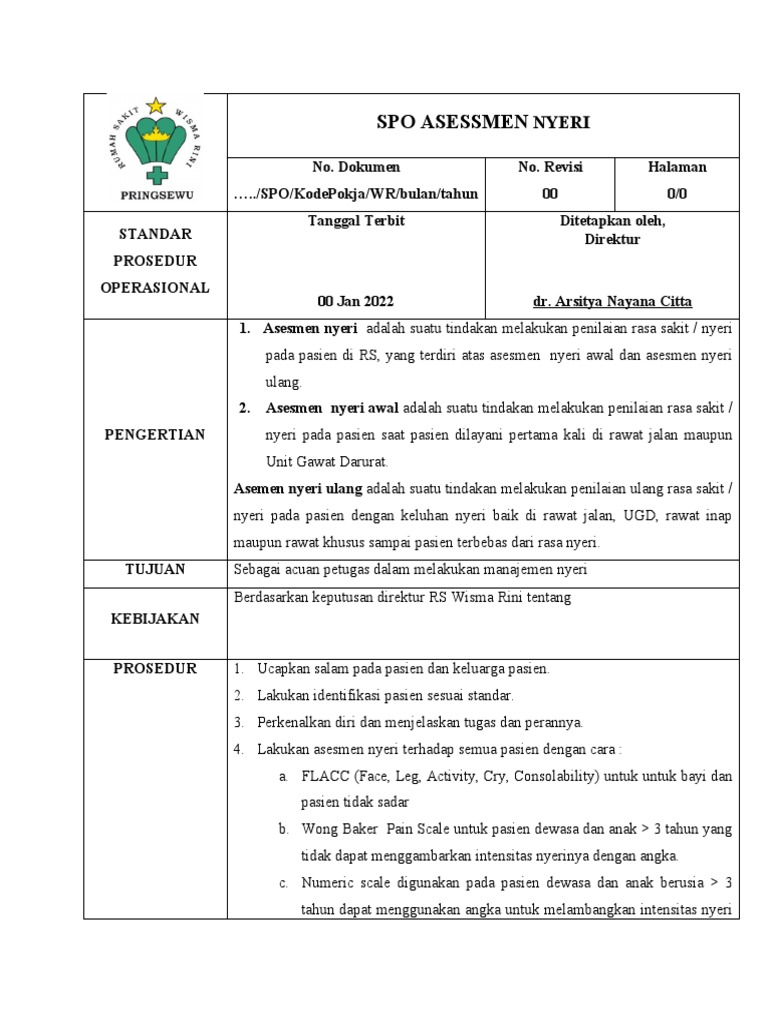 Fix Spo Asessmen Nyeri | PDF